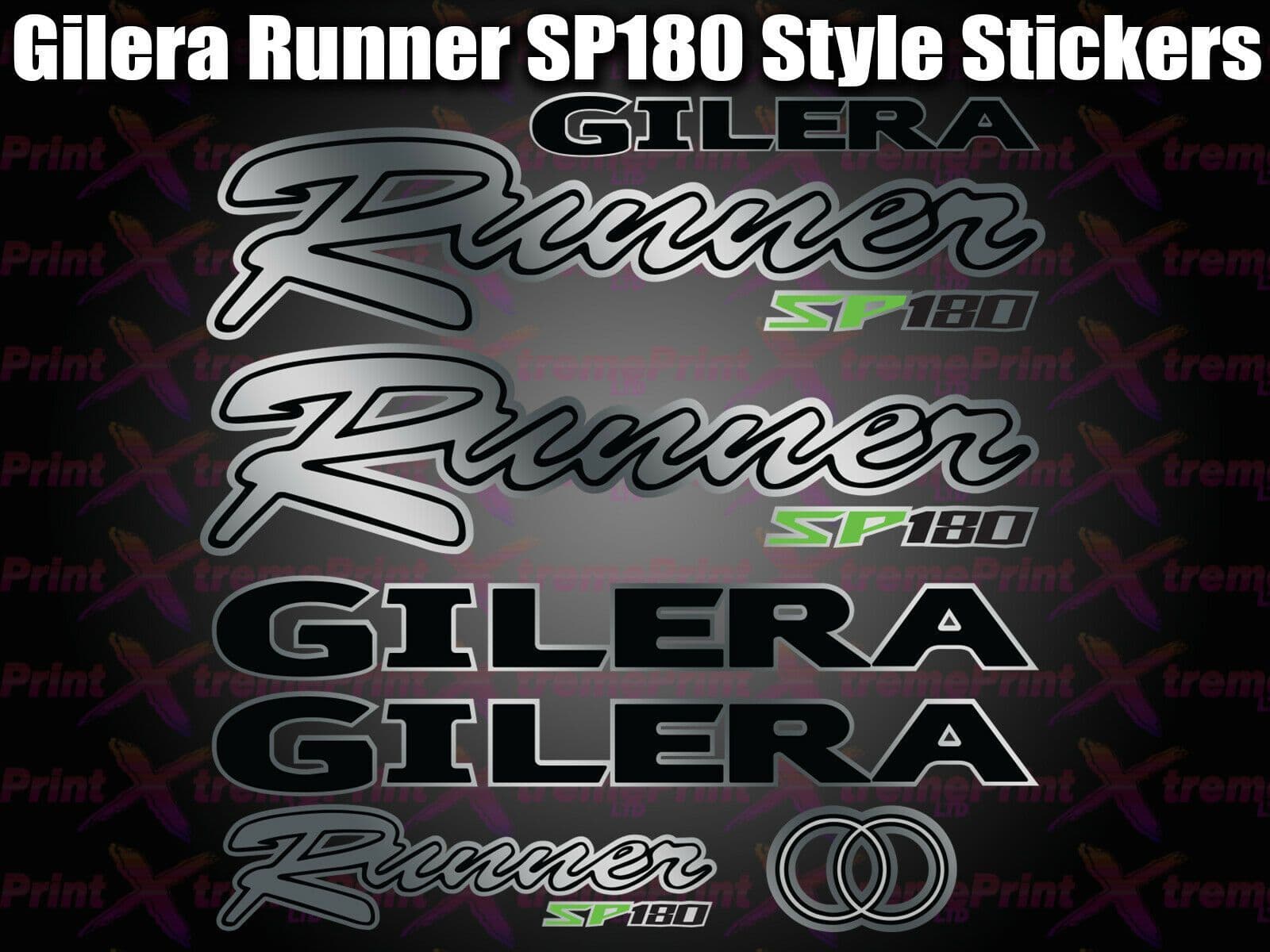 Gilera Runner SP180 Style Stickers Decals Set Kit Rep 125 172 180 200