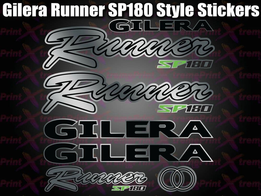 Gilera Runner SP180 Style Stickers Decals Set Kit Rep 125 172 180 200