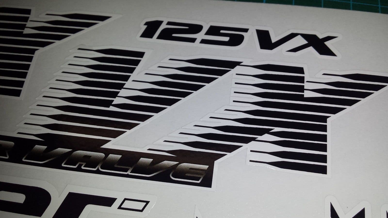 Gilera Runner VX 125 Sticker/Decal Set BLACK & WHITE 4 STROKE ST VXR