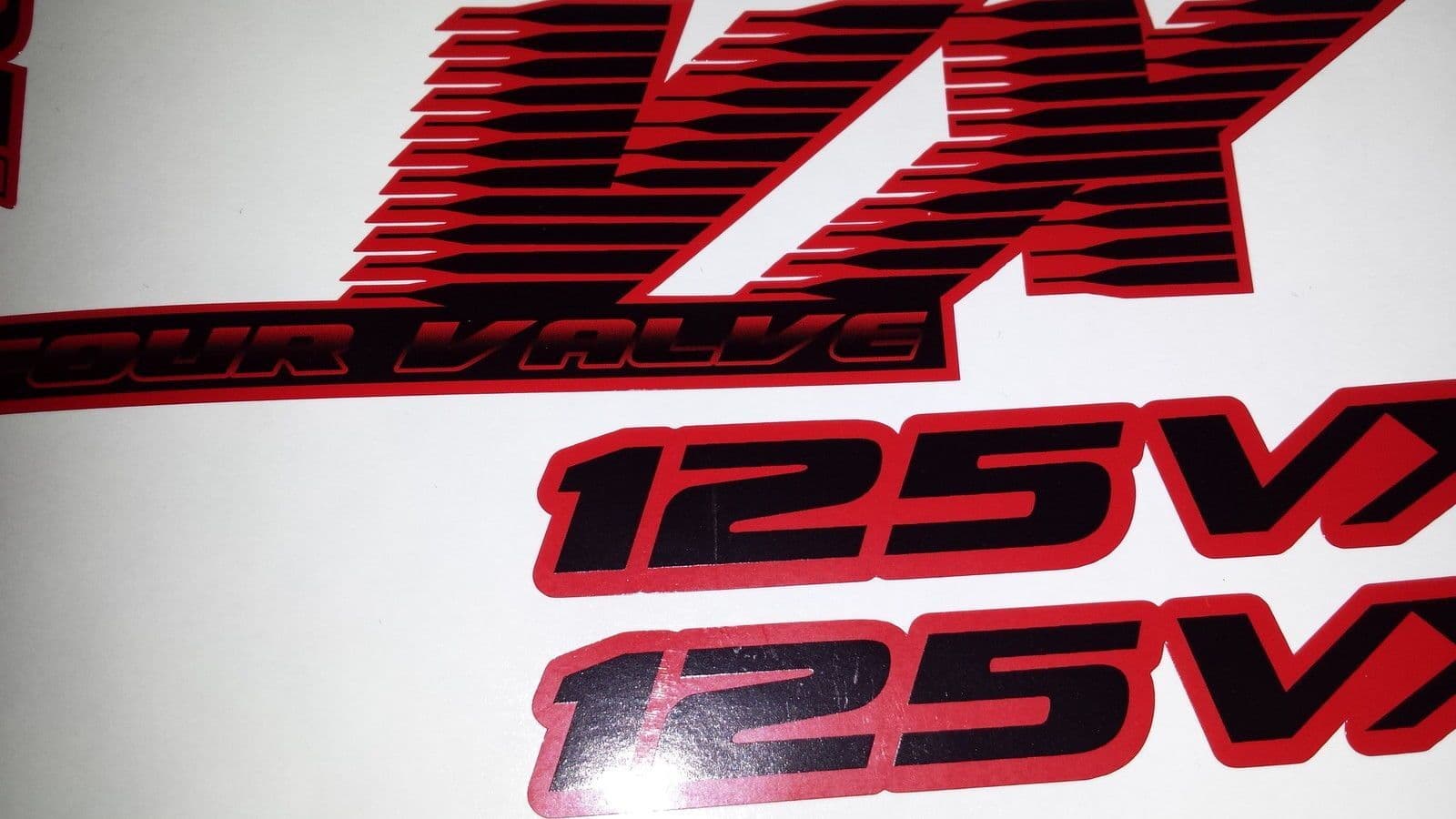 Gilera Runner VX 125 Sticker/Decal Set RED & BLACK 4 STROKE ST VXR