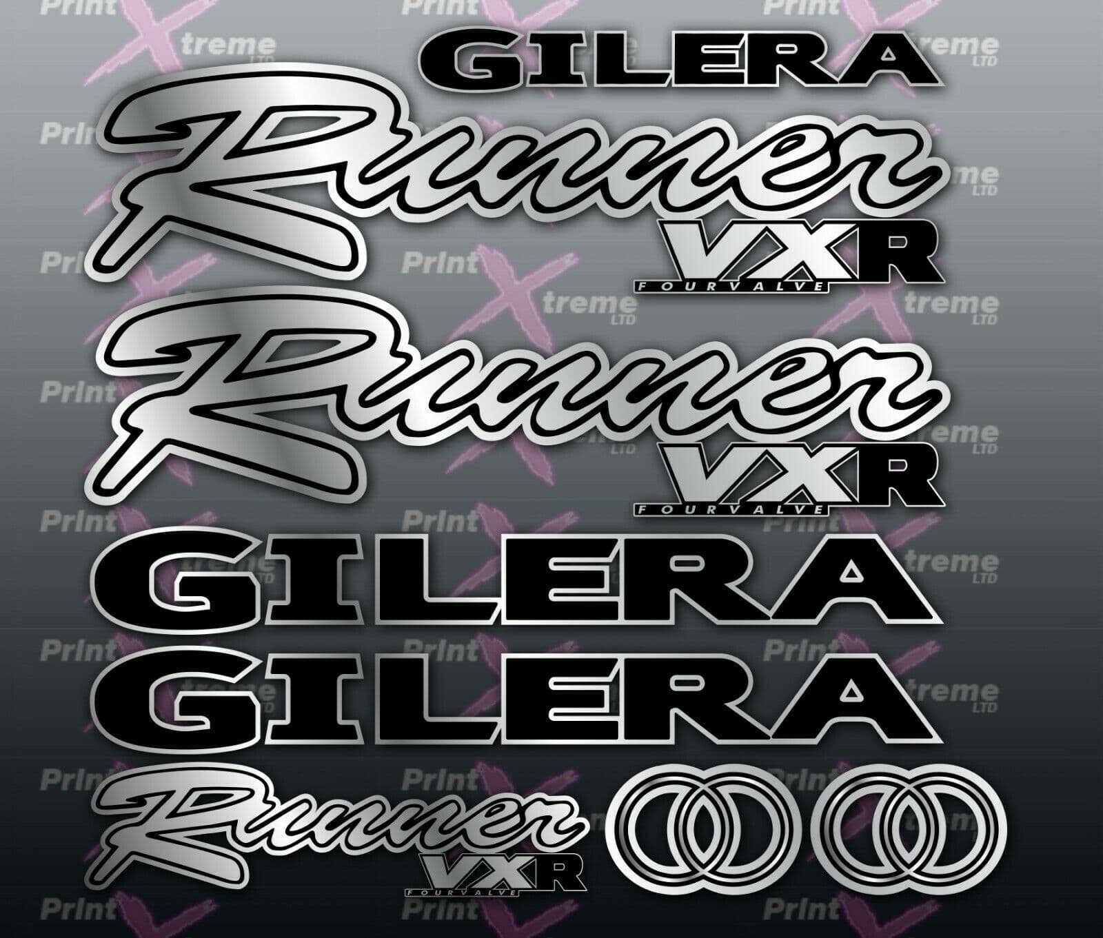 Gilera Runner VXR Style Stickers Decals Set Kit Rep 125 172 180 200