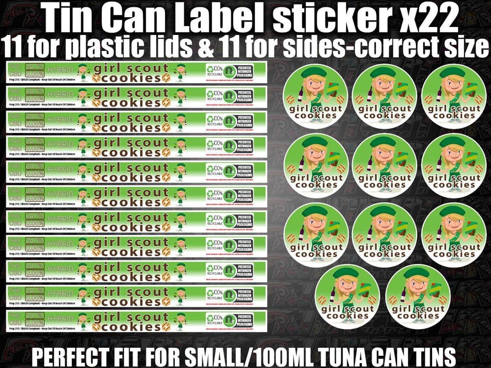 Girl Scout Cookies Cali Tin Labels Stickers Marijuana weed RX Medical ...