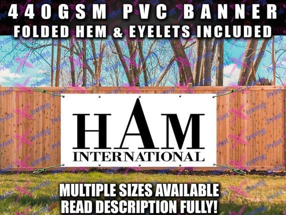 HAM INTERNATIONAL CB RADIO PVC BANNER shack shed sign Outdoor stall ...