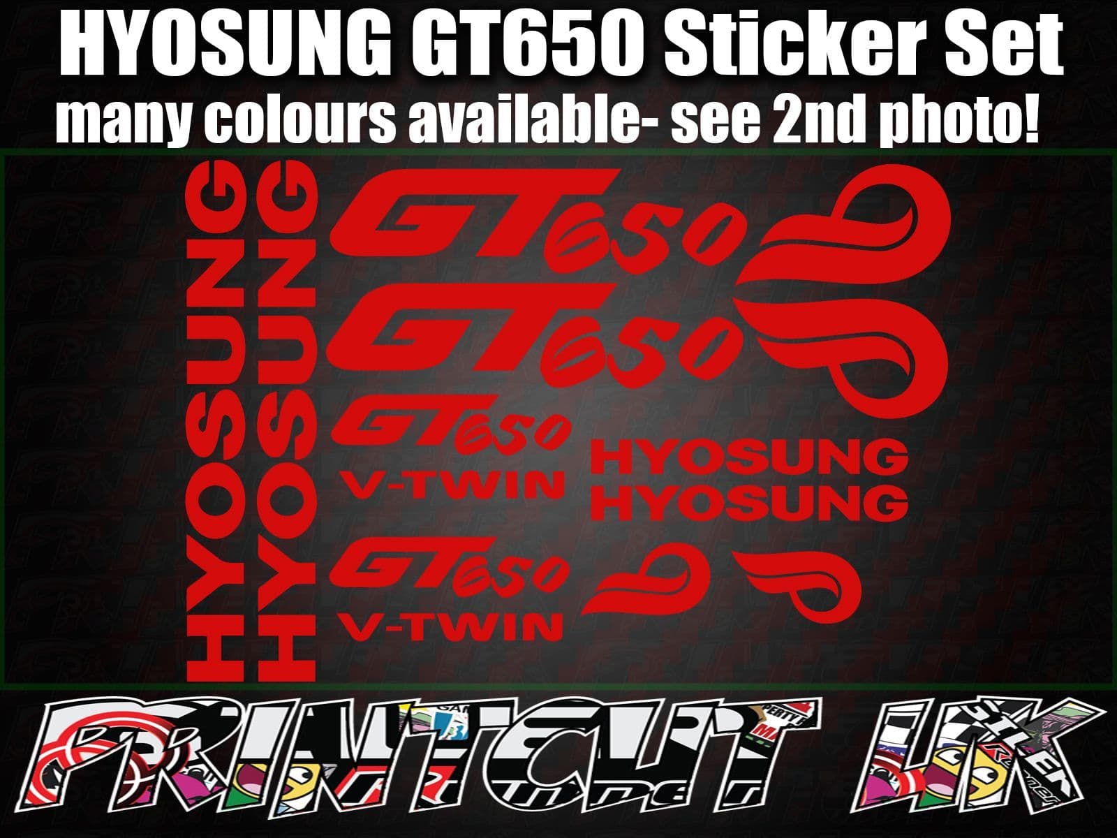 Hyosung GT650 Decals Stickers
