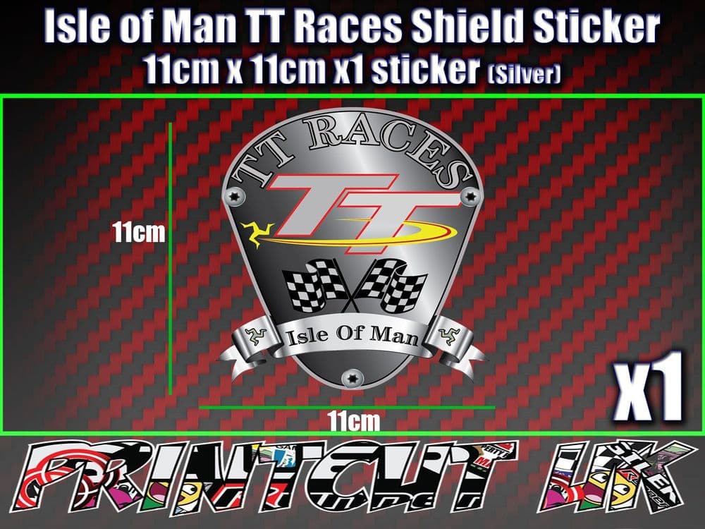 ISLE OF MAN TT Decal Sticker MANX Moto GP Racing laptop bike car 11cm ...