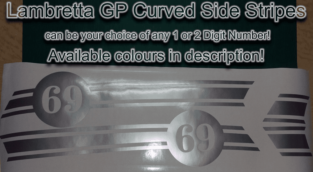 LAMBRETTA GP Numbered stripe sticker kit 125 150 200