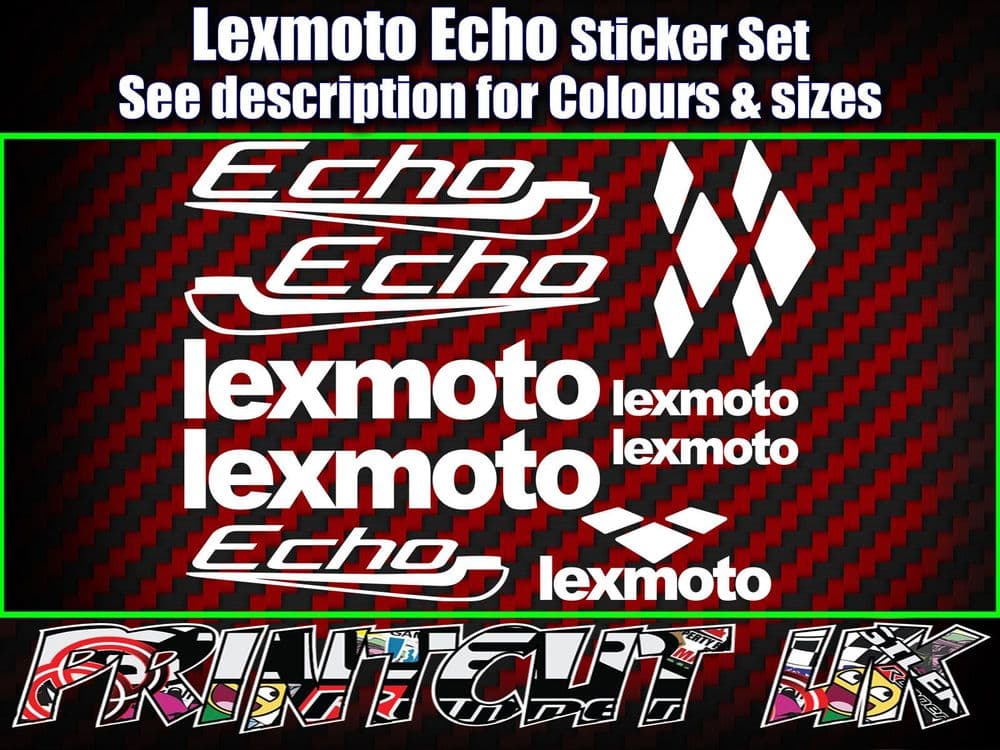 Lexmoto ECHO Scooter Stickers / Decal Set ALL COLOURS AVAILABLE