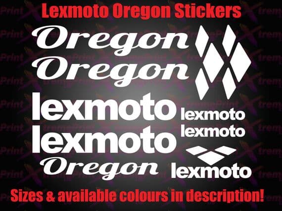 Lexmoto OREGON Scooter Stickers / Decal Set ALL COLOURS AVAILABLE