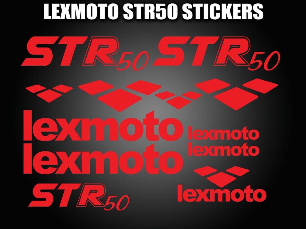 Lexmoto STR50 STR-50 Scooter Stickers / Decal Set ALL COLOURS AVAILABLE
