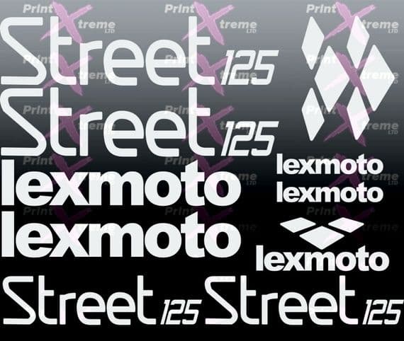 Lexmoto STREET 125 Scooter Stickers / Decal Set ALL COLOURS AVAILABLE