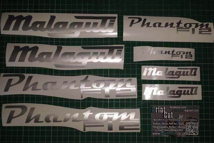 Malaguti Phantom F12 Decals/Stickers