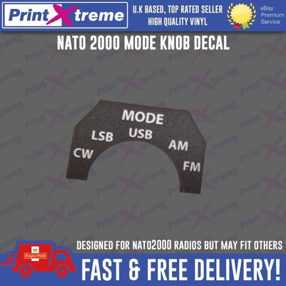 NATO 2000 cb radio MODE STICKER faceplate Decal bezel self adhesive FM ...