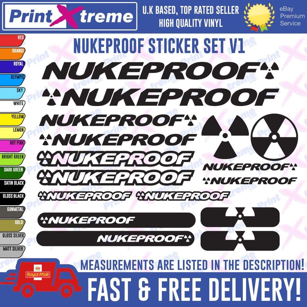 NUKEPROOF BIKE Decal Stickers Vinyl Mountain Cycling MTB UNIVERSAL top ...