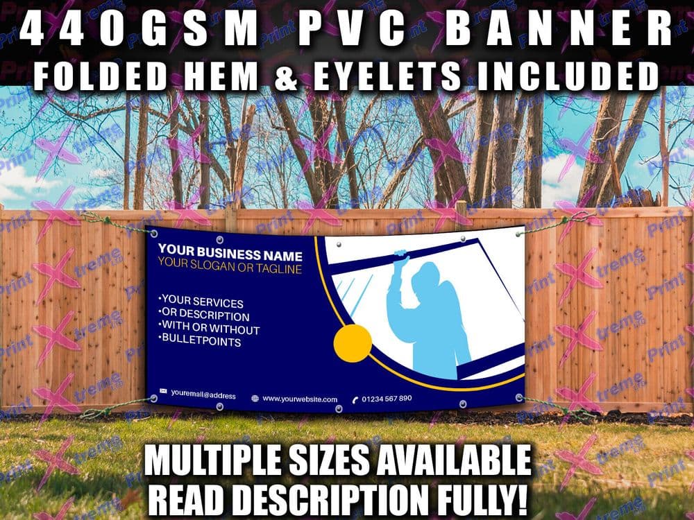 PERSONALISED GLAZING GLAZIER WINDOW UPVC BUSINESS BANNER SIGN SIGNS ...