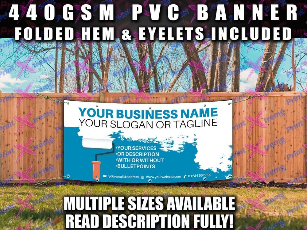 PERSONALISED PAINTER DECORATOR PAINTING BUSINESS BANNER SIGN SIGNS ...