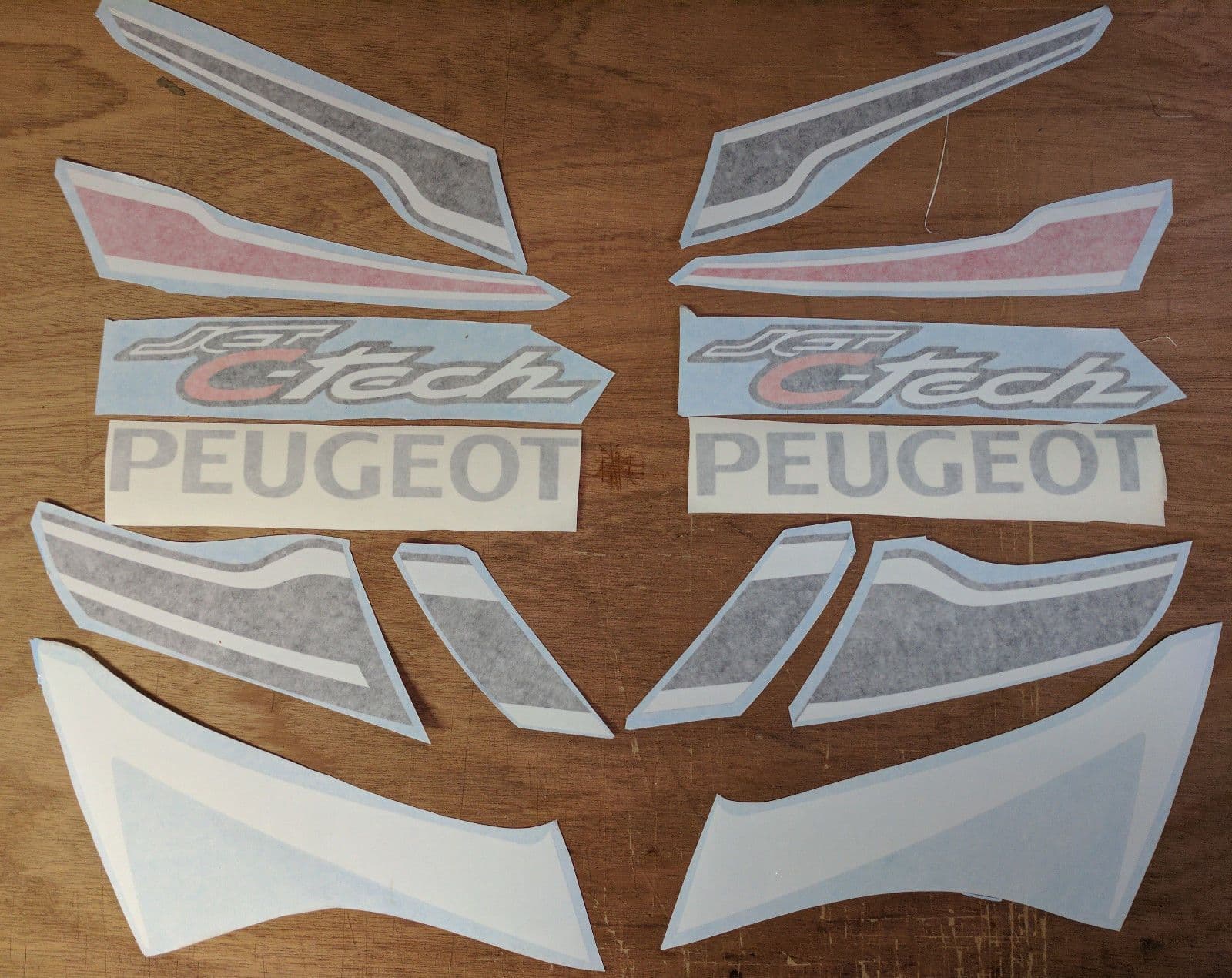 Peugeot Jetforce C-Tech Decal/Sticker kit Original Size 14 piece set ...