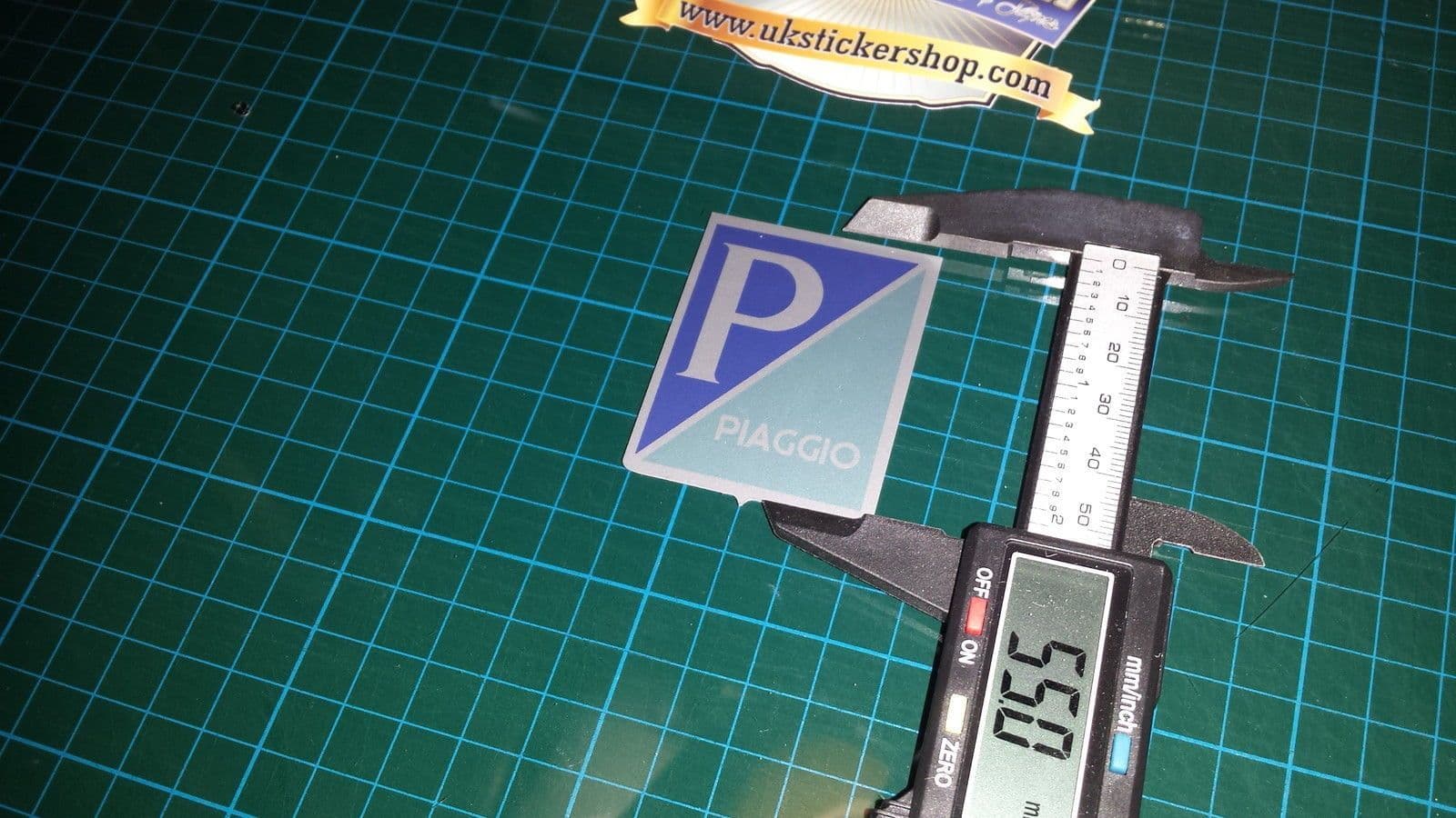 PIAGGIO BADGE Sticker Decal vespa gilera zip fly carnaby blue and silver