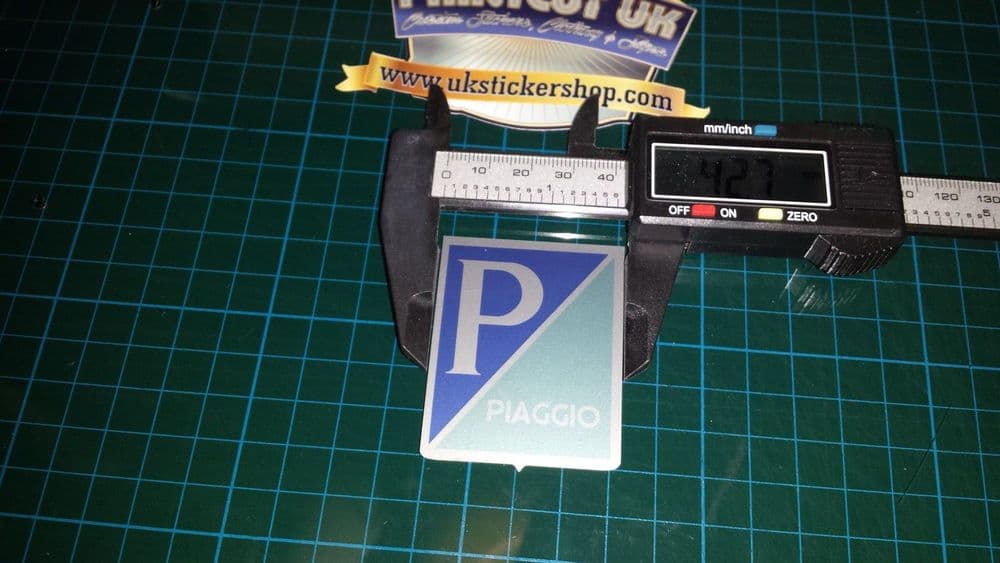 PIAGGIO BADGE Sticker Decal vespa gilera zip fly carnaby blue and silver