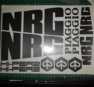 Piaggio NRG New Shape Decals / Sticker Set
