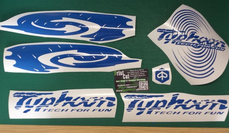 Piaggio Typhoon Decals/Stickers swirl kit2