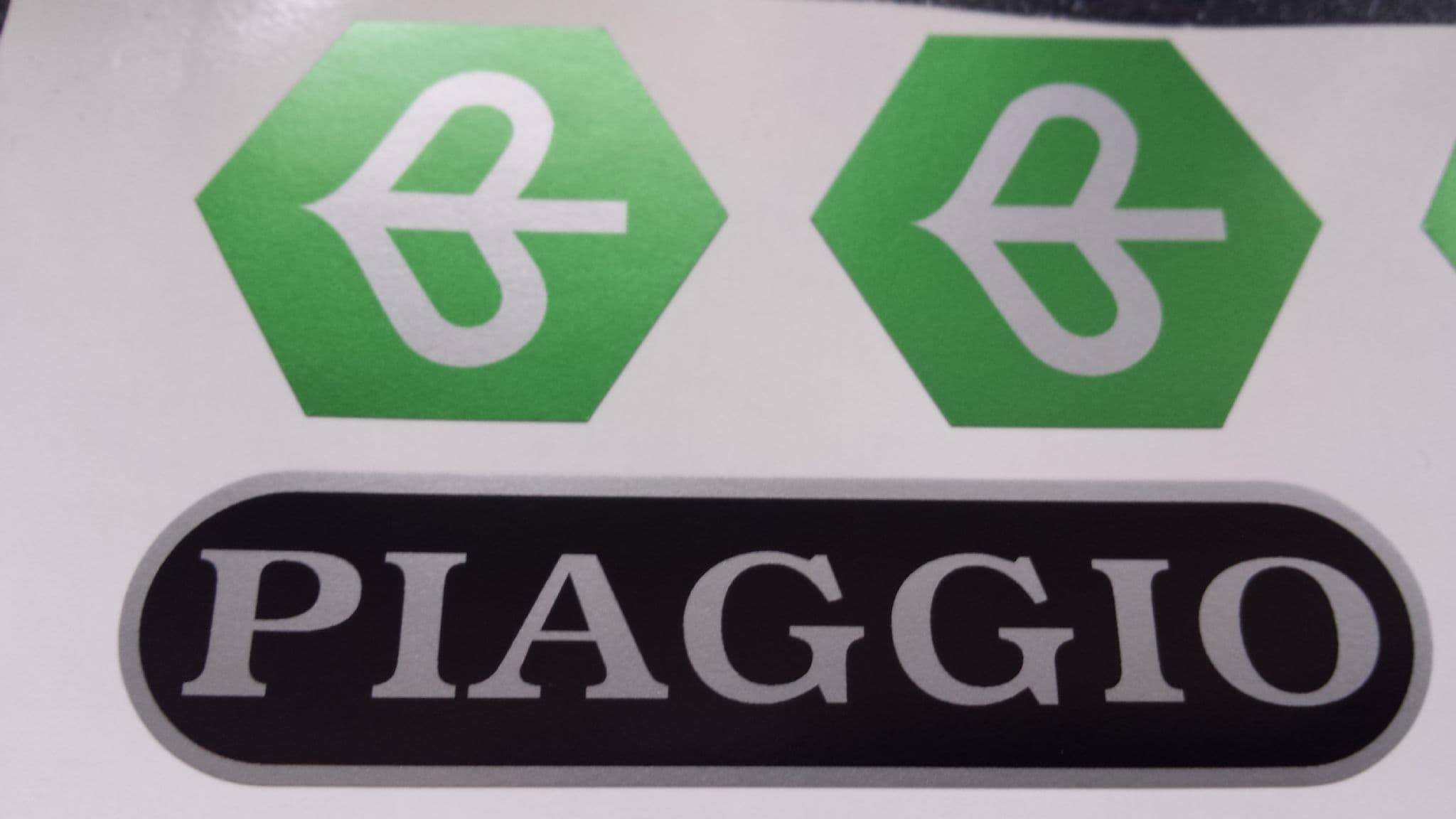 Piaggio ZIP Decals / Sticker Set Full Colour Green Black Silver