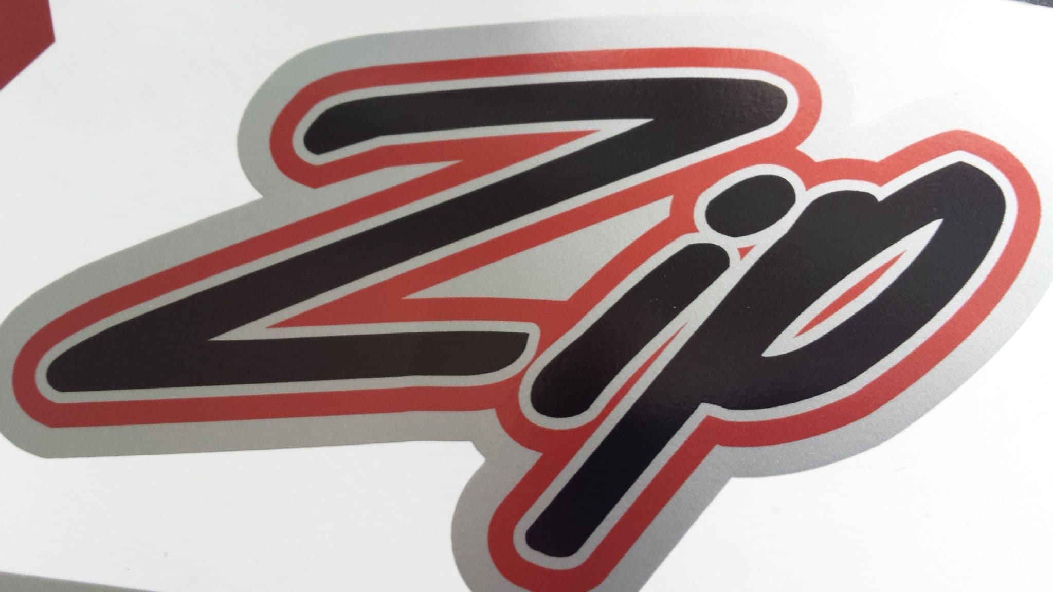 Piaggio ZIP Decals / Sticker Set Full Colour Red Black Silver