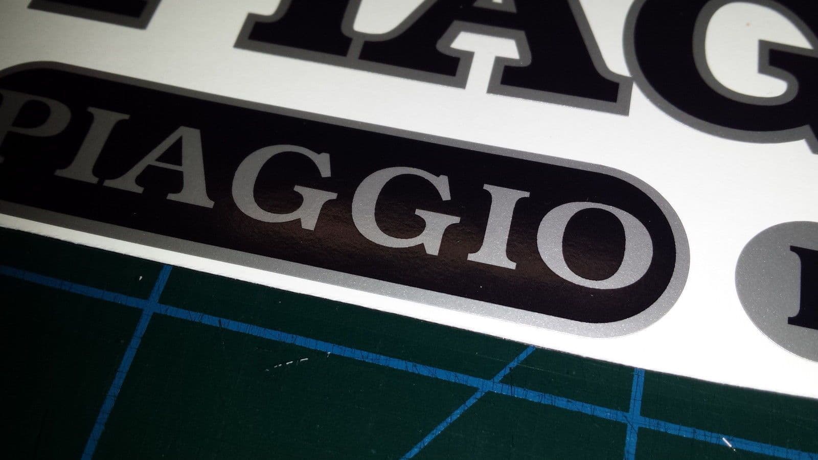 Piaggio ZIP Printed Decals / Stickers set Kit Black Blue Silver