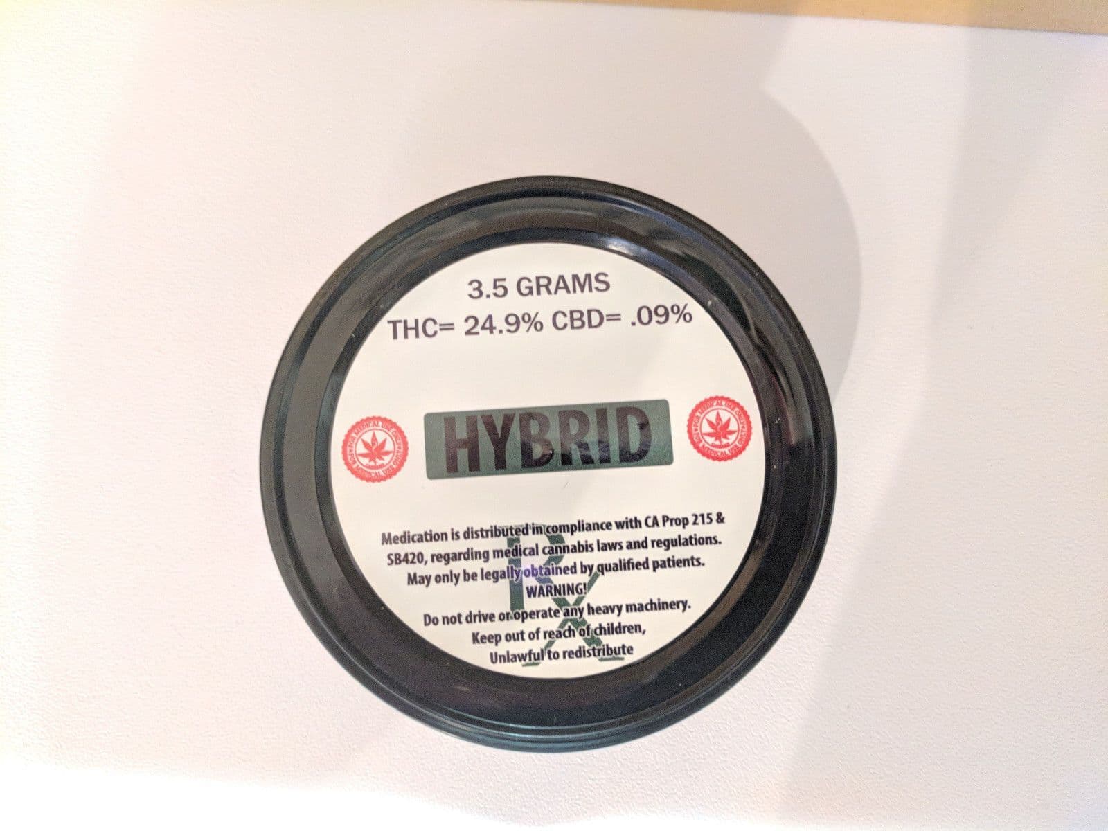 PLATINUM GELATO Cali Tin Labels Stickers Marijuana weed RX Medical Cannabis