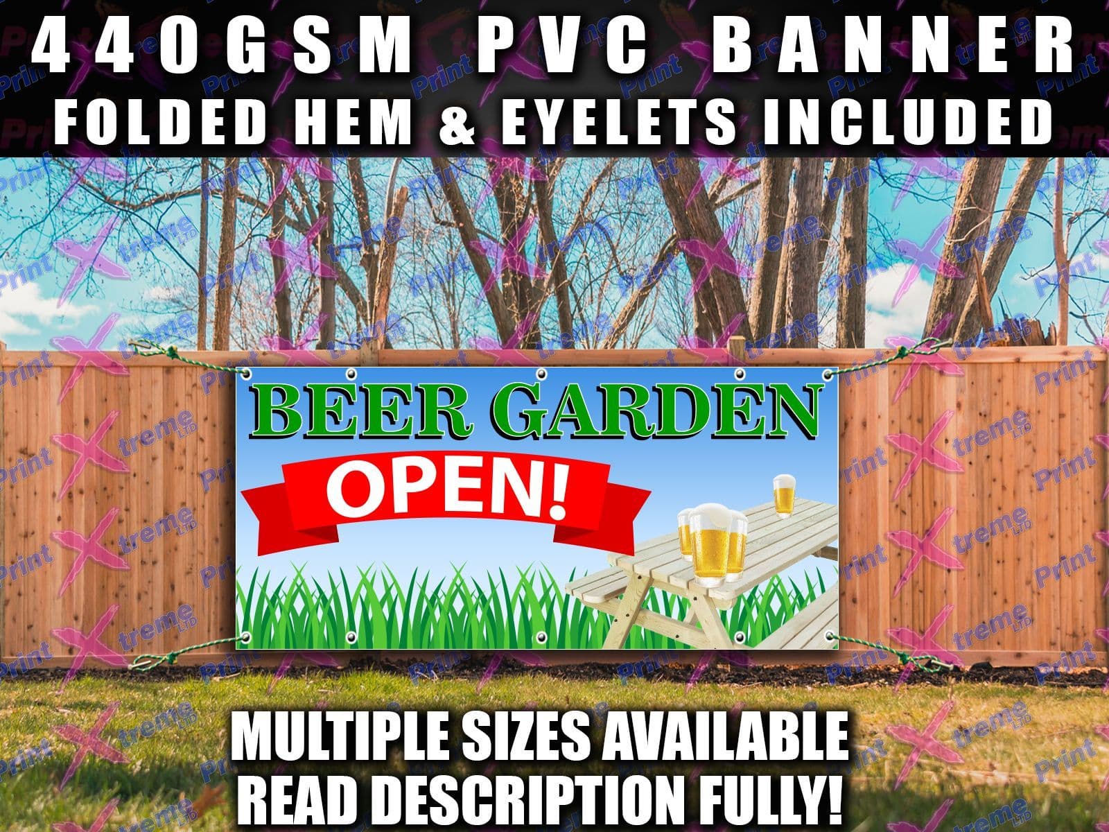 PUB BEER GARDEN BANNER SIGN SIGNS Indoor Outdoor Shop SOCIAL DISTANCE PVC