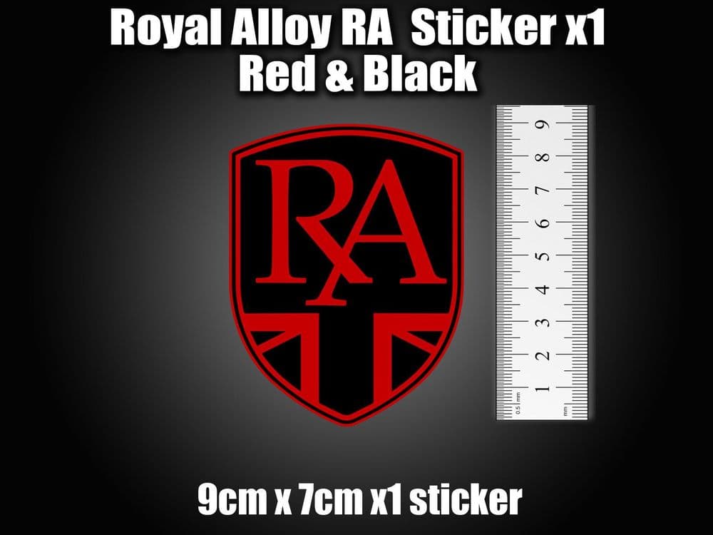 Royal Alloy RA Badge Printed Decal Sticker GT125 GT200 GP125 GP200 ...