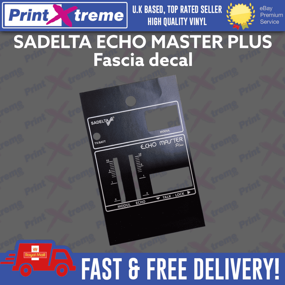 SADELTA ECHO MASTER PLUS cb radio Mic Microphone Decal Sticker bezel ...