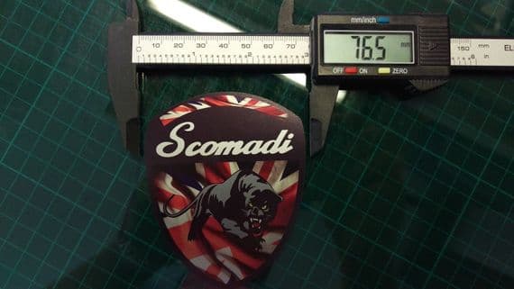 Scomadi Logo Badge UNION JACK Printed Decal Sticker innocenti mod nos vinyl