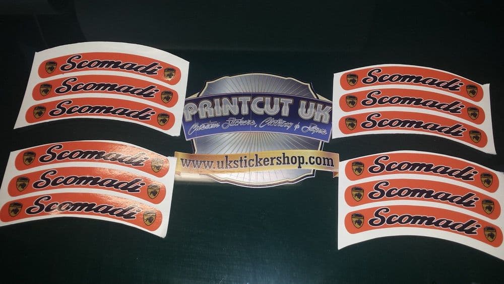 Scomadi Rim tape Wheel stickers 50 125 300 TL Turismo Leggera EXCLUSIVE ...