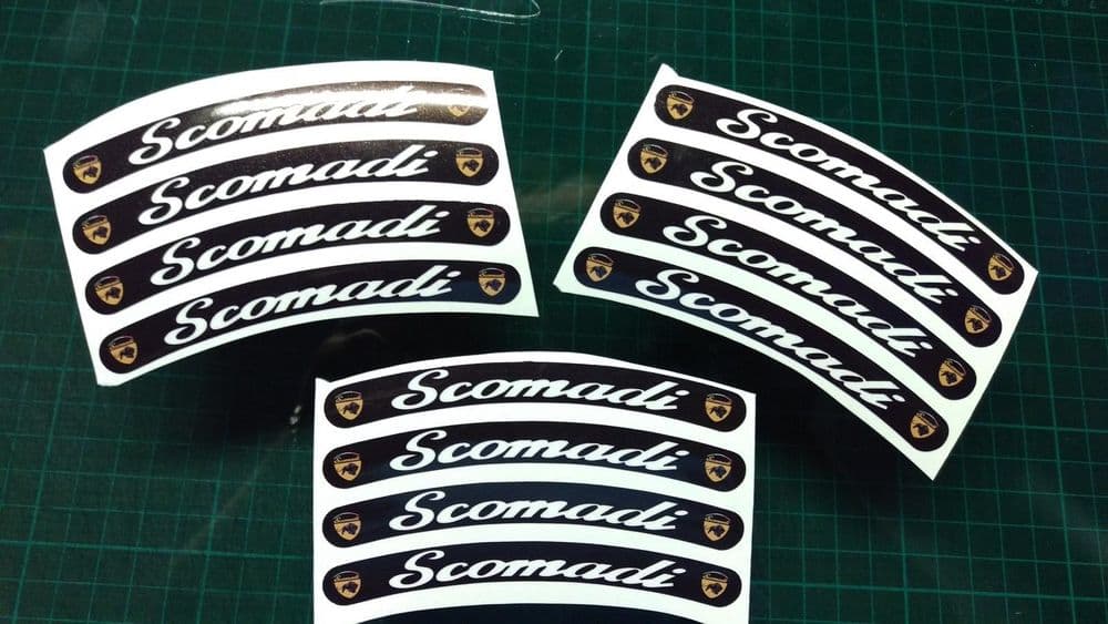 Scomadi Rim tape Wheel stickers 50 125 300 TL Turismo Leggera EXCLUSIVE ...
