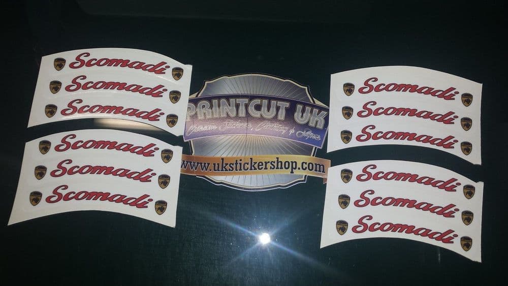 Scomadi Rim tape Wheel stickers 50 125 300 TL Turismo Leggera White ...