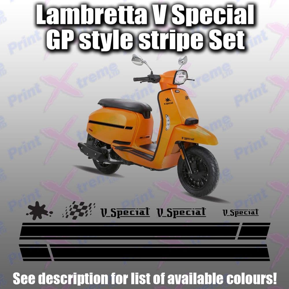 Scooter Racing Stripes Stickers to fit Lambretta V125 V200 V Special ...