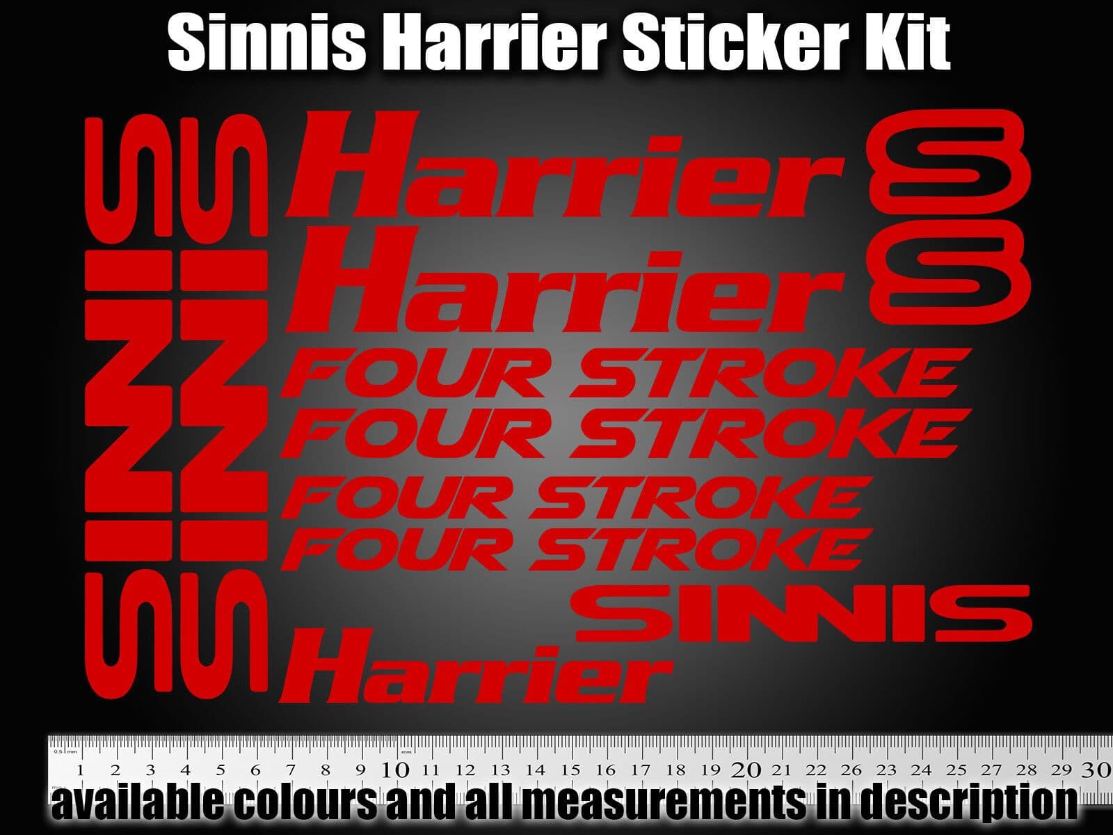 Sinnis Harrier Scooter / moped Decals/Stickers ALL COLOURS AVAILABLE ...