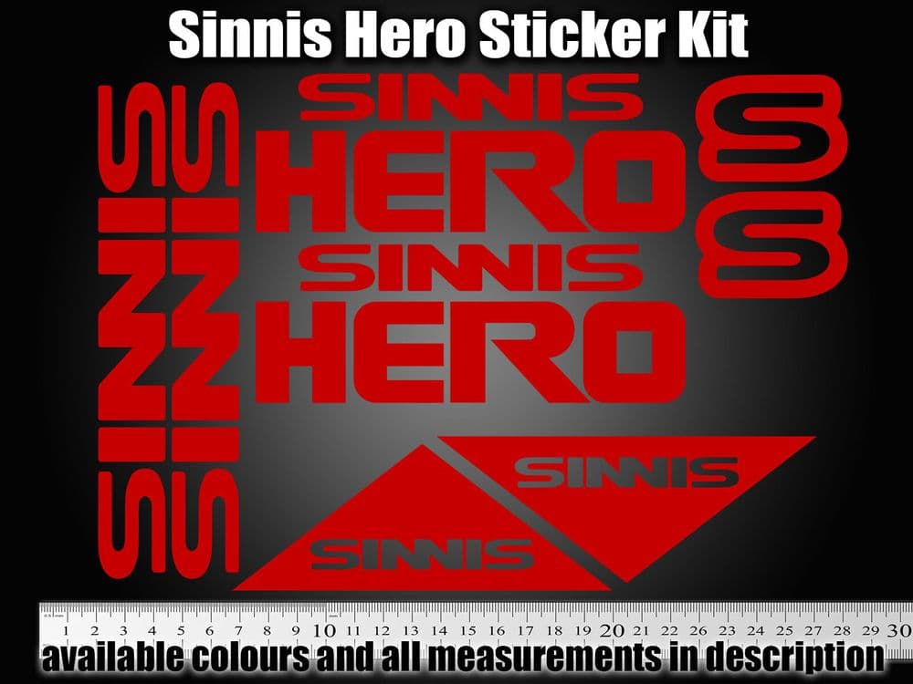 Sinnis Hero Scooter / moped Decals/Stickers ALL COLOURS AVAILABLE 125 50