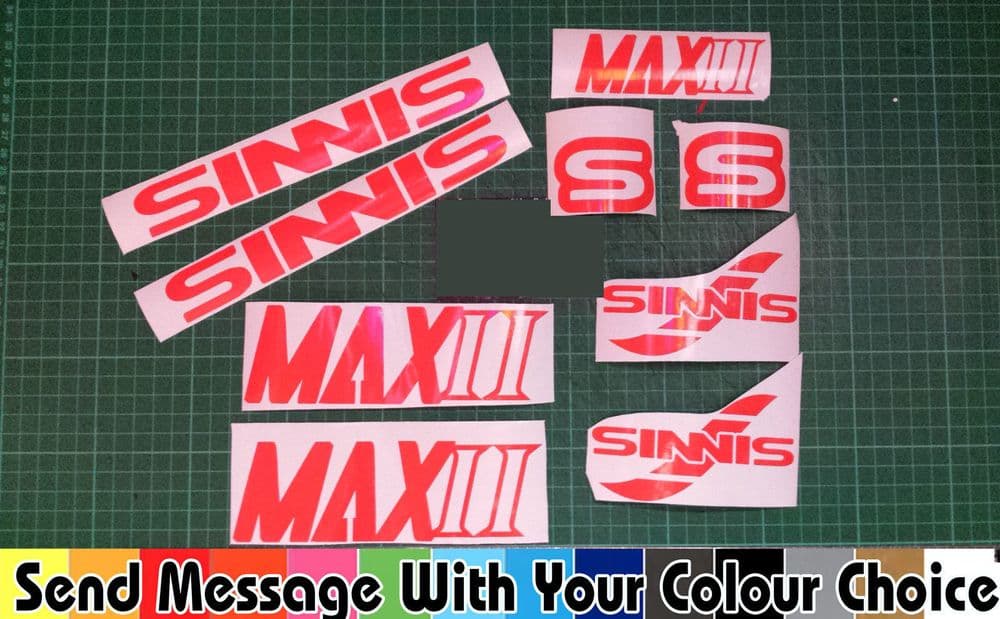 Sinnis Max II Max 2 Decals/Stickers ALL COLOURS AVAILABLE 125