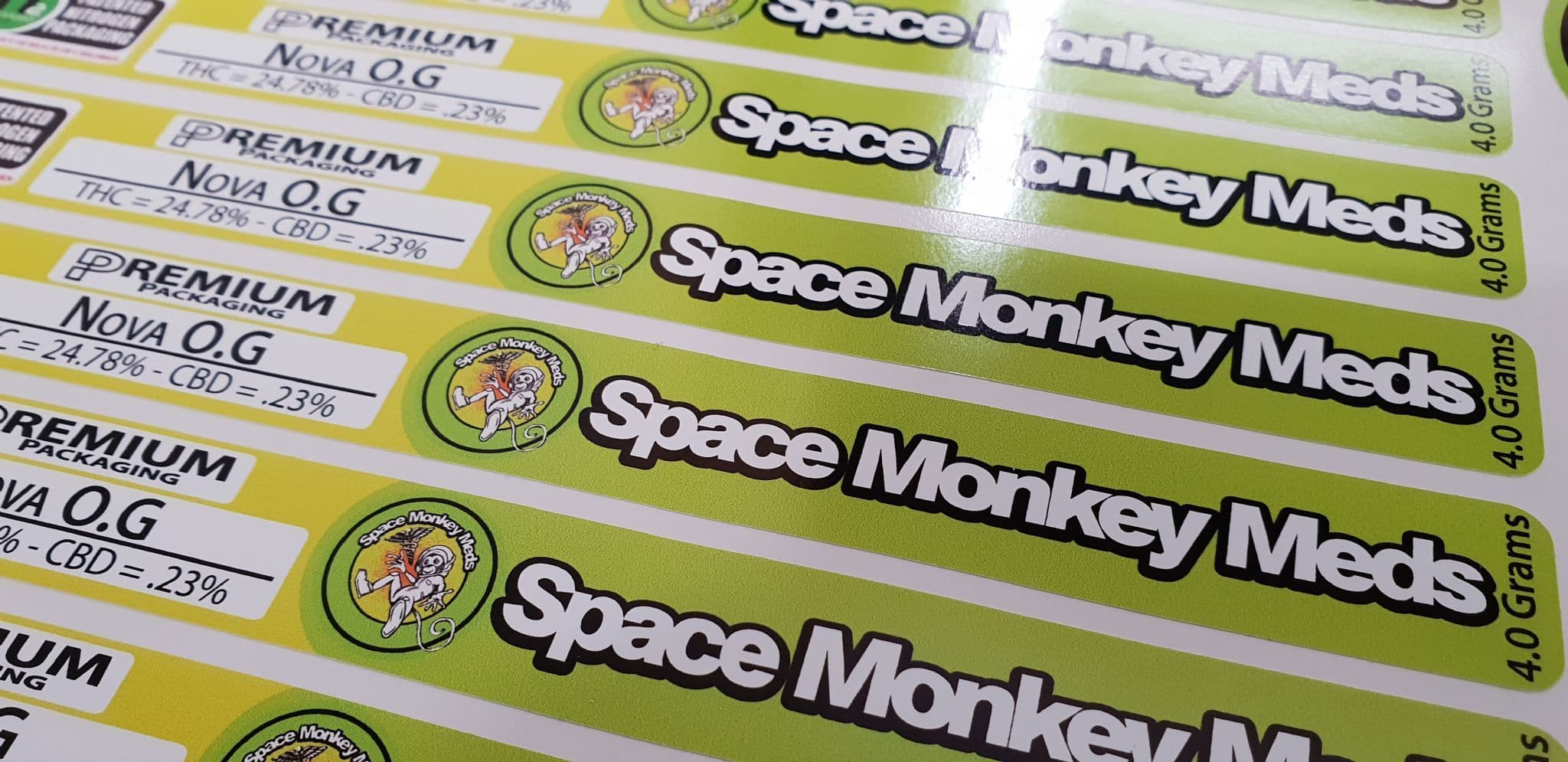 SPACE MONKEY MEDS ANY STRAIN NAME Cali pressitin Tin can Labels ...