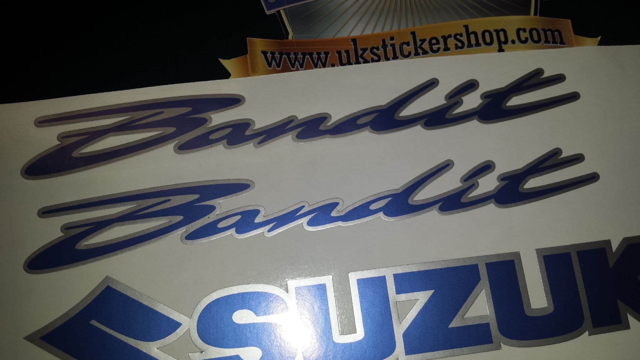 SUZUKI BANDIT 2 COLOUR DECALS/ STICKERS BLUE & SILVER restoration ...