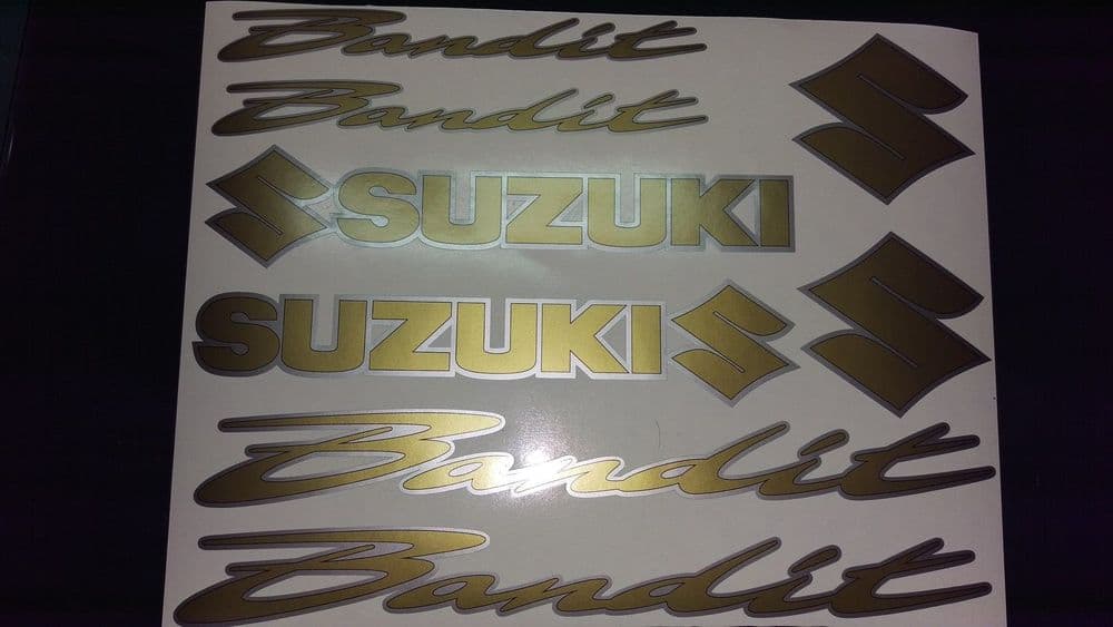 SUZUKI BANDIT DECALS/ STICKERS GOLD & SILVER restoration respray etc