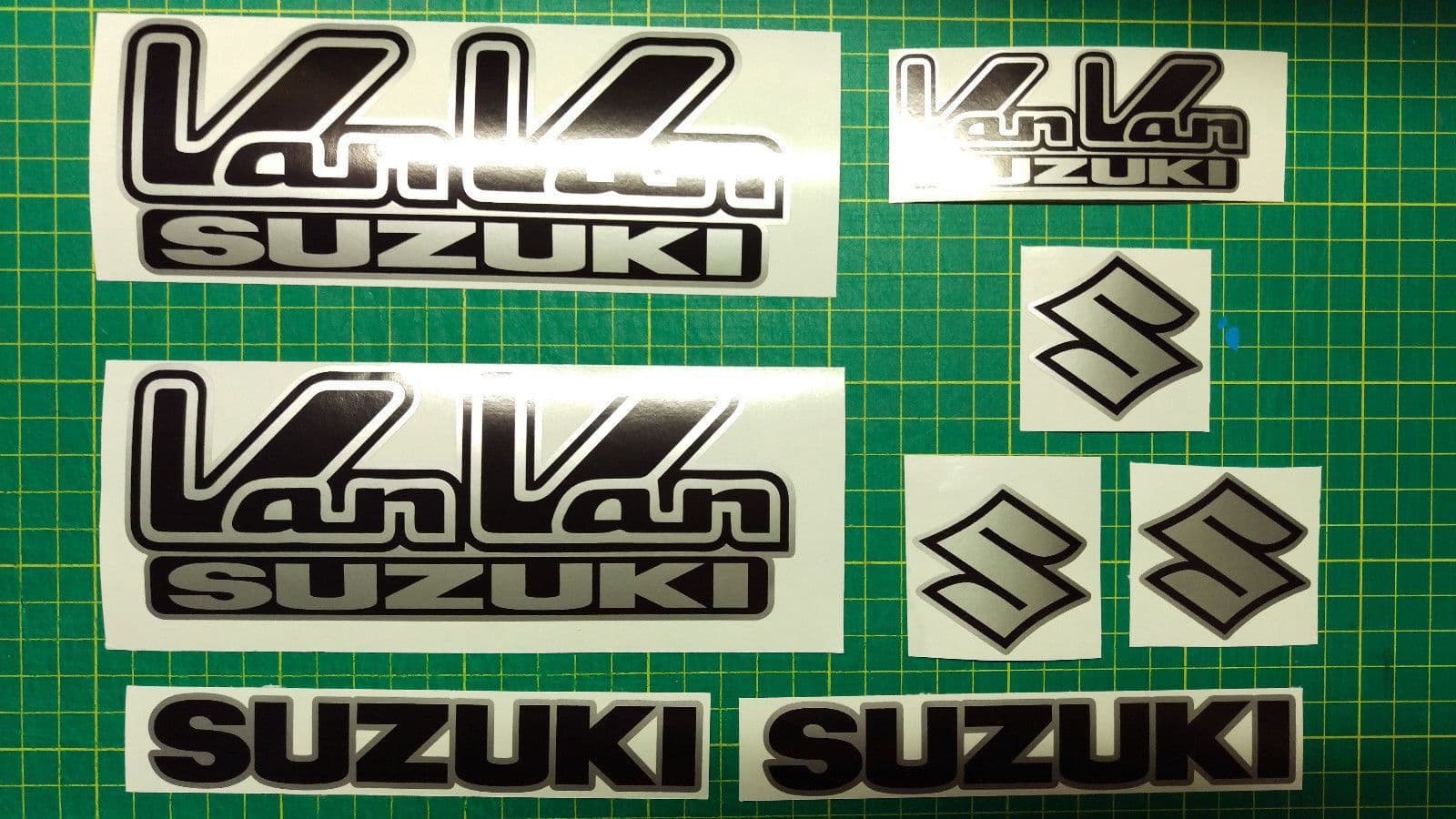 Suzuki Van Van Decals Stickers Rv RV125 RV 125 VanVan aftermarket Black ...