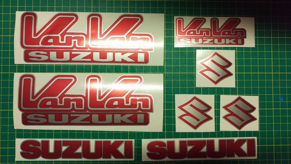Suzuki Van Van Decals/ Stickers Rv RV125 RV 125 VanVan aftermarket Red ...
