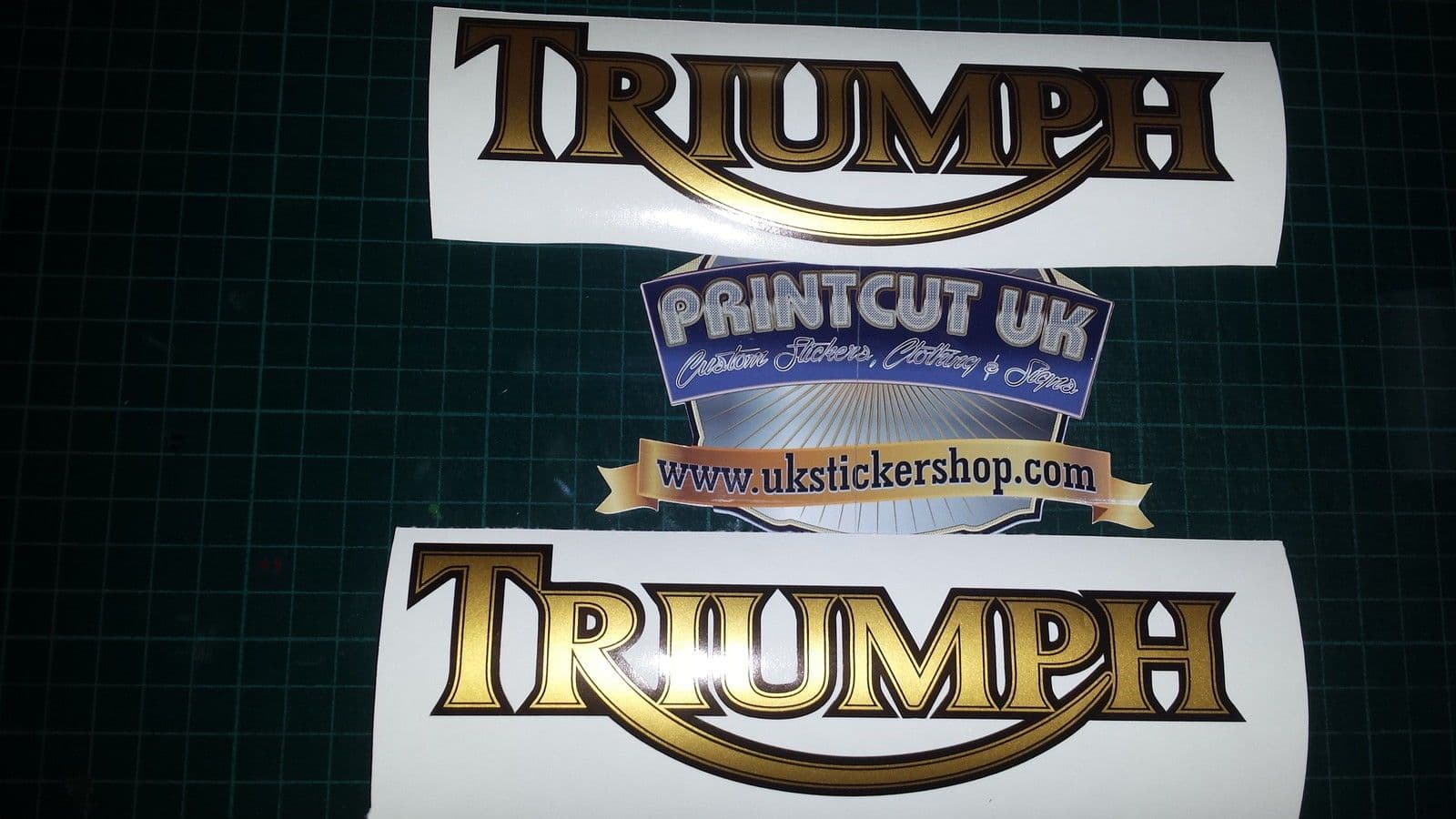 Triumph Tank Decal x2 sticker decal graphics restoration replacement ...