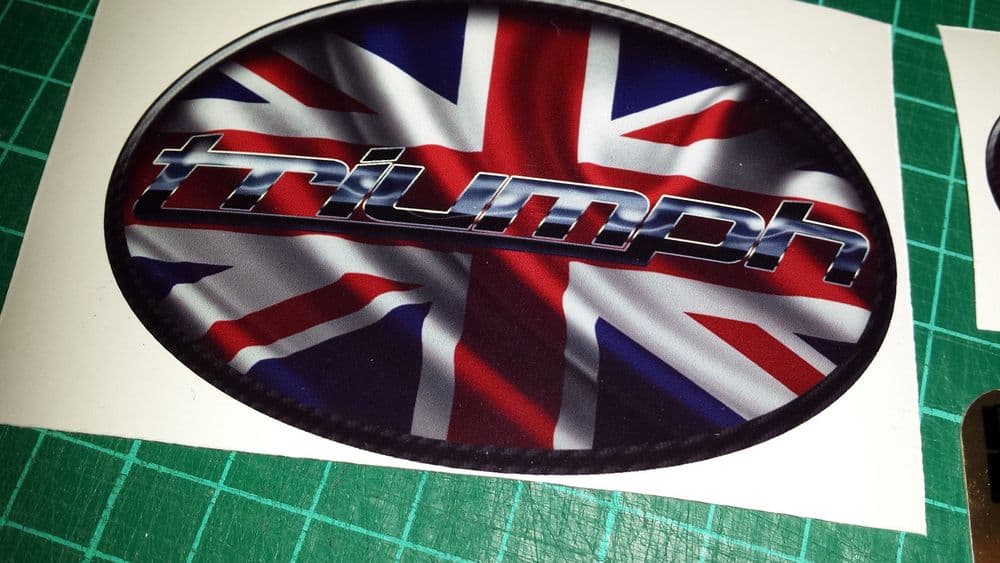 Triumph union jack Tank Decals stickers x4 triple daytona sprint st speed