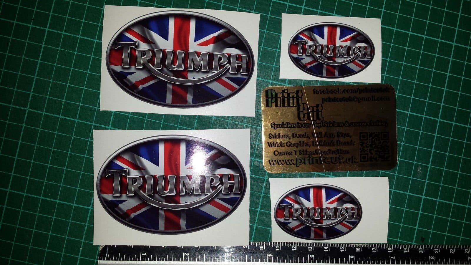 Triumph union jack Tank Decals stickers x4 triple daytona sprint st speed B