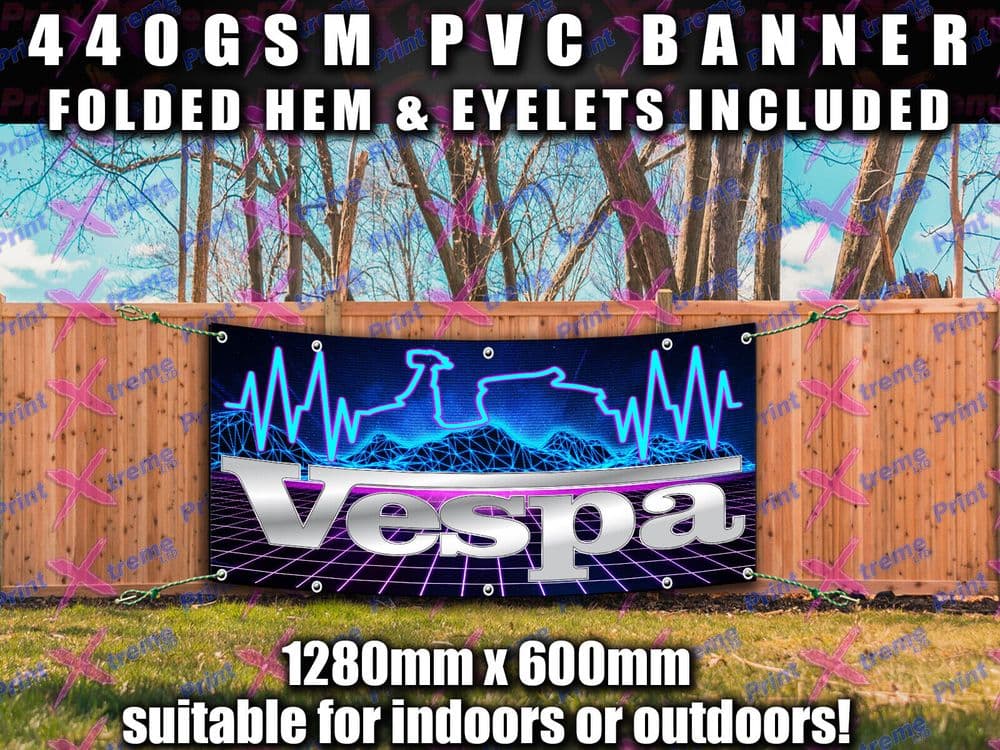VESPA BANNER SIGN Indoor Outdoor workshop garage man cave SHED PVC ...