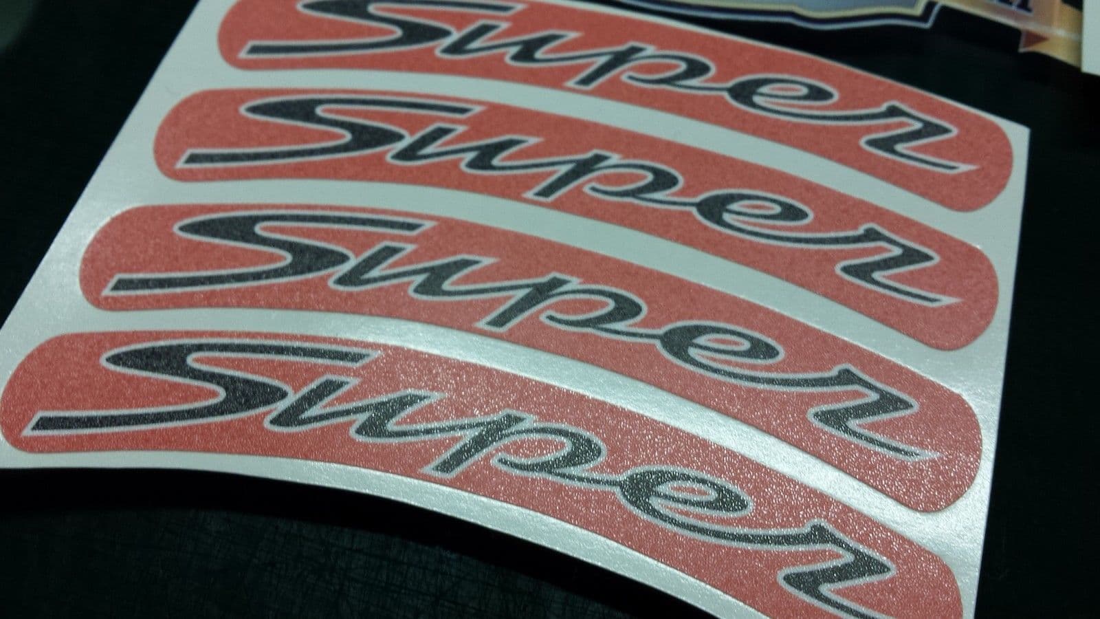 Vespa GTS Super Rim tape Wheel stickers MATT / SATIN ORANGE 125 200 250 300