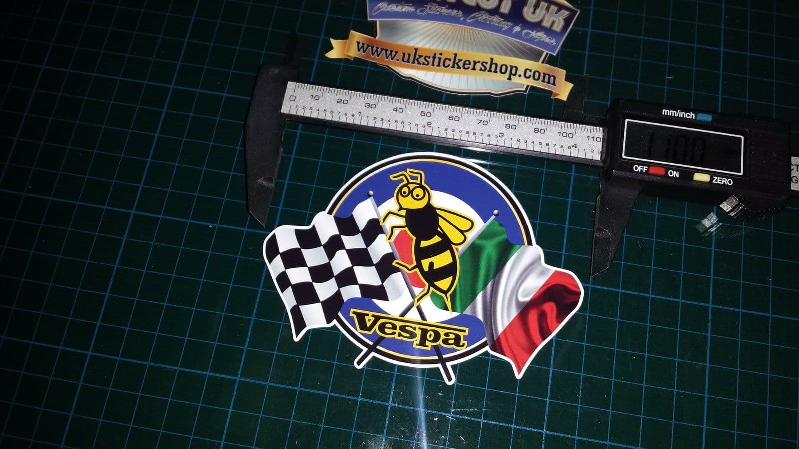 Vespa roundel & flags Sticker Decal Mod Wasp RAF Scooter italian checker